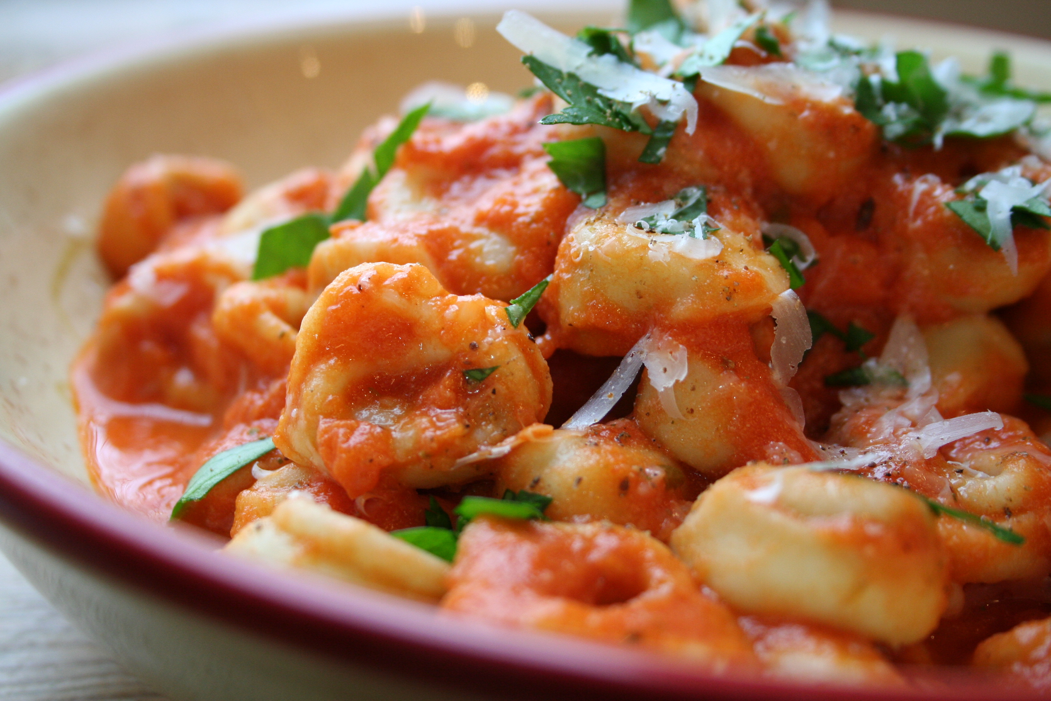 Recette de tortellinis sauce rosée