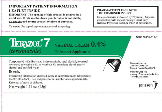 Mise en garde sur la crème vaginale Terazol