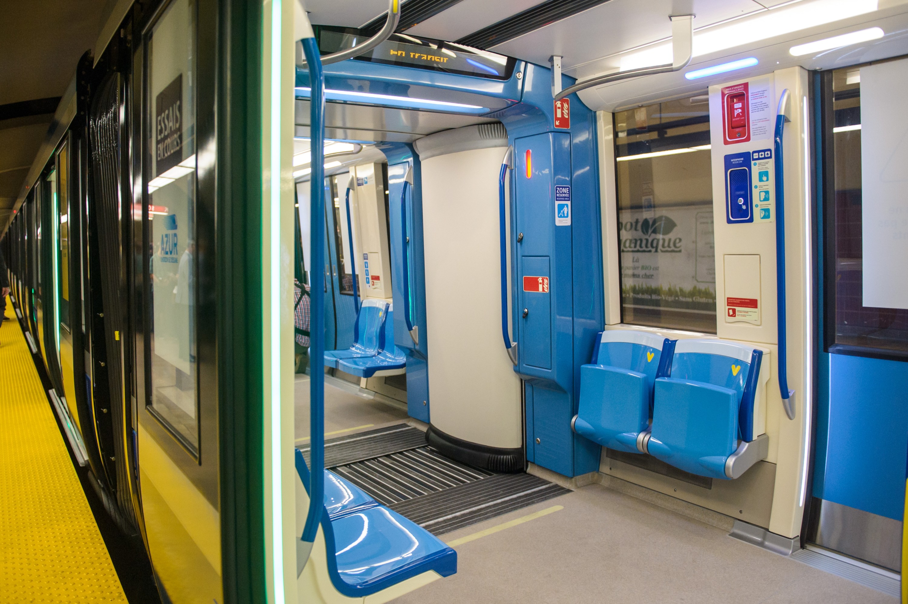 Les trains Azur font leur apparition sur le réseau de métro de la STM