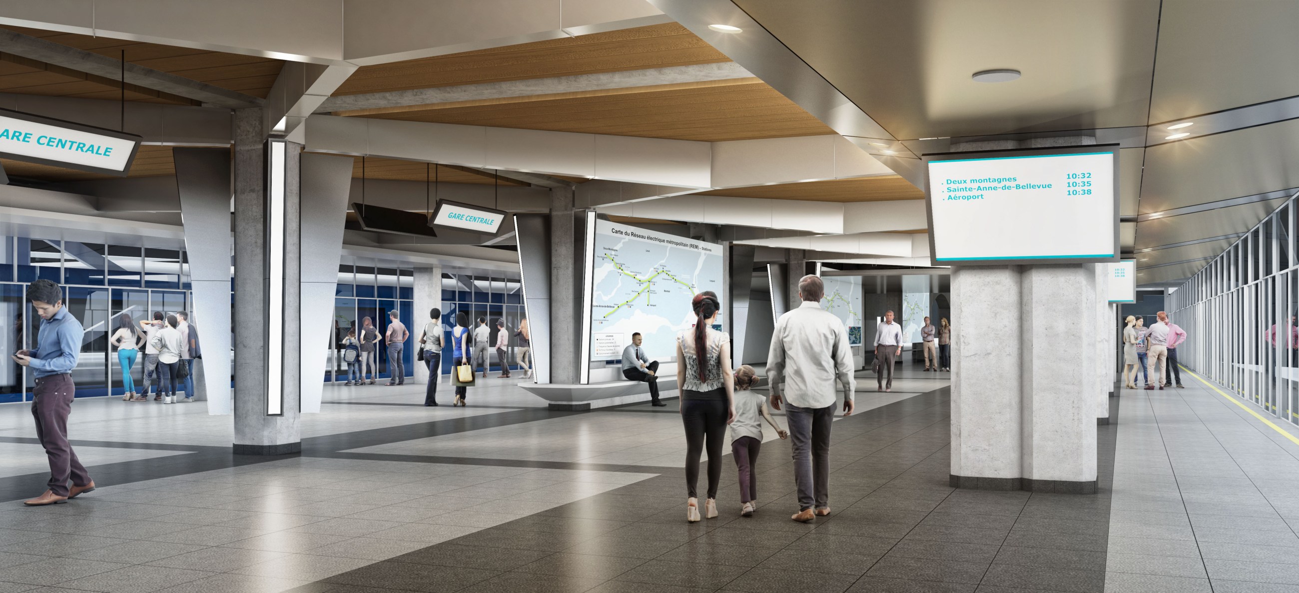 Un passage plus rapide sera aménagé entre le REM et la station Bonaventure