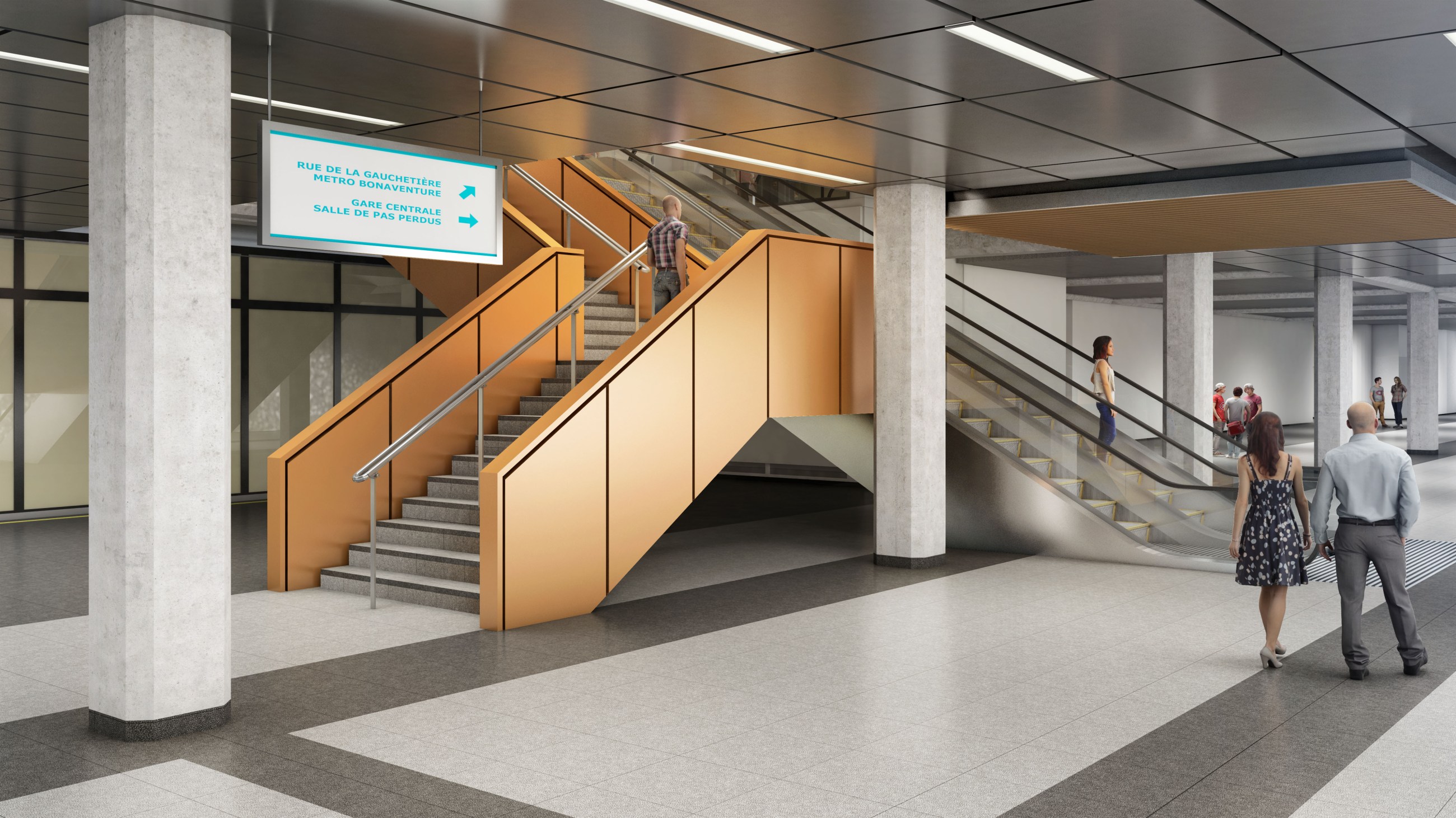 Un passage plus rapide sera aménagé entre le REM et la station Bonaventure