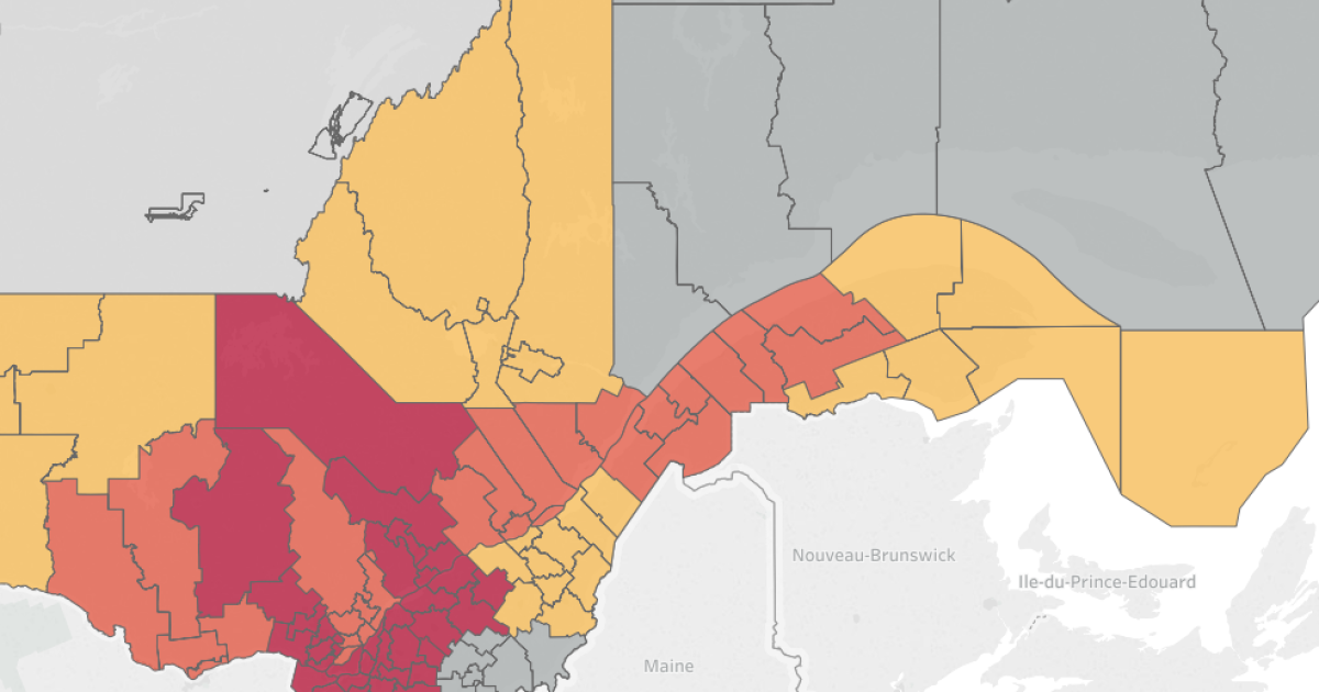 [Carte] La situation des inondations au Québec