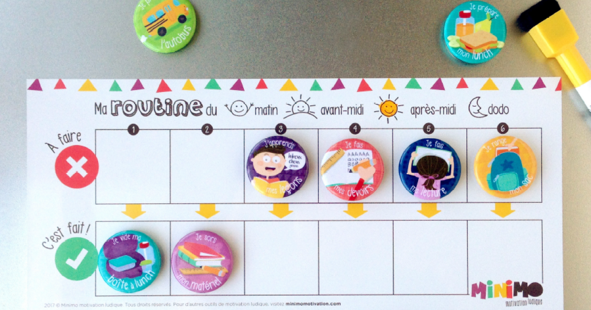 Deux outils pour faciliter la routine avec les enfants