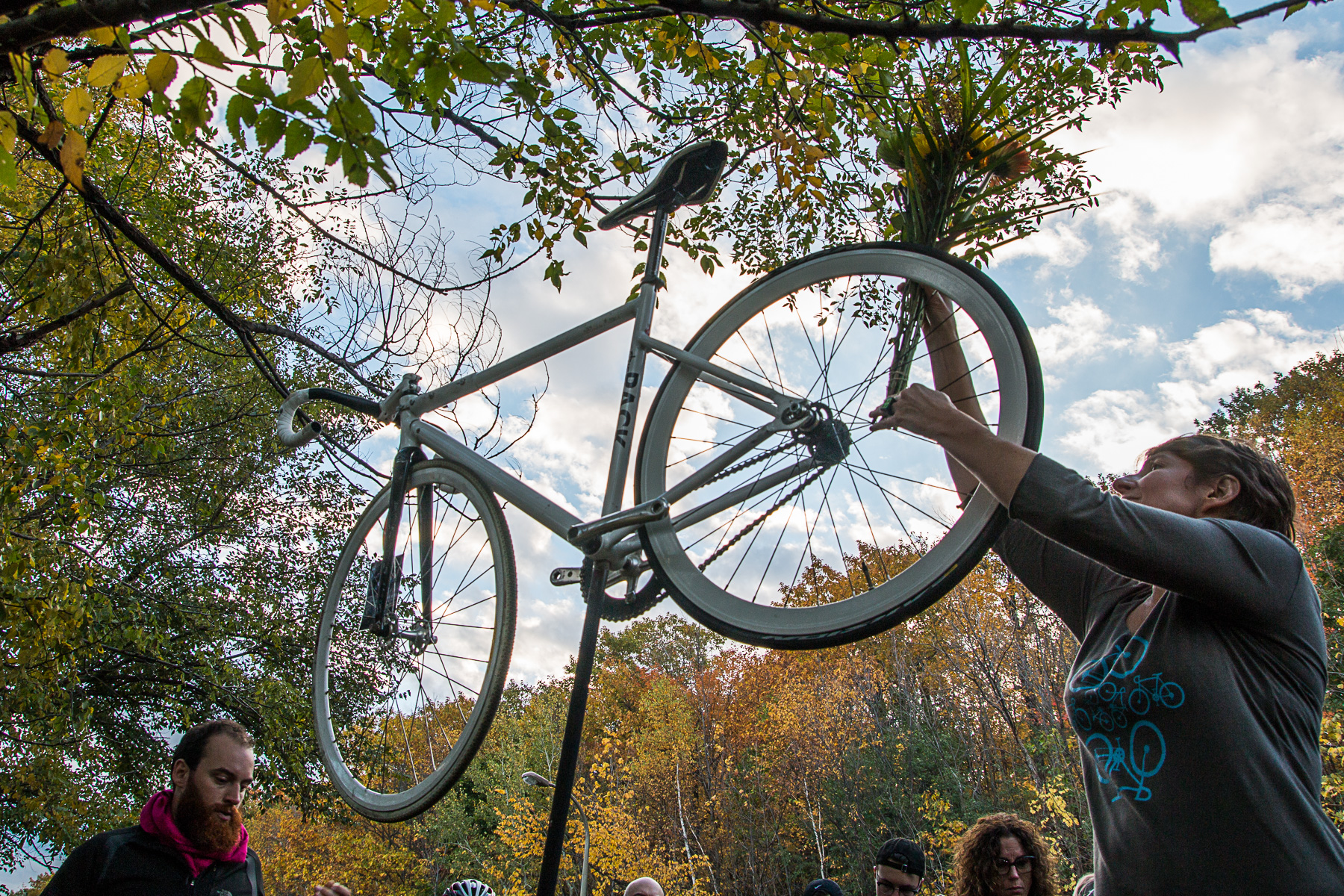 Un vélo fantôme pour Clément Ouimet