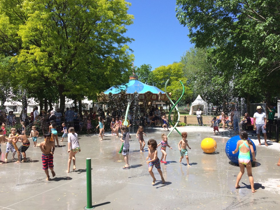 Nouveaux jeux d'eau au parc Beaubien