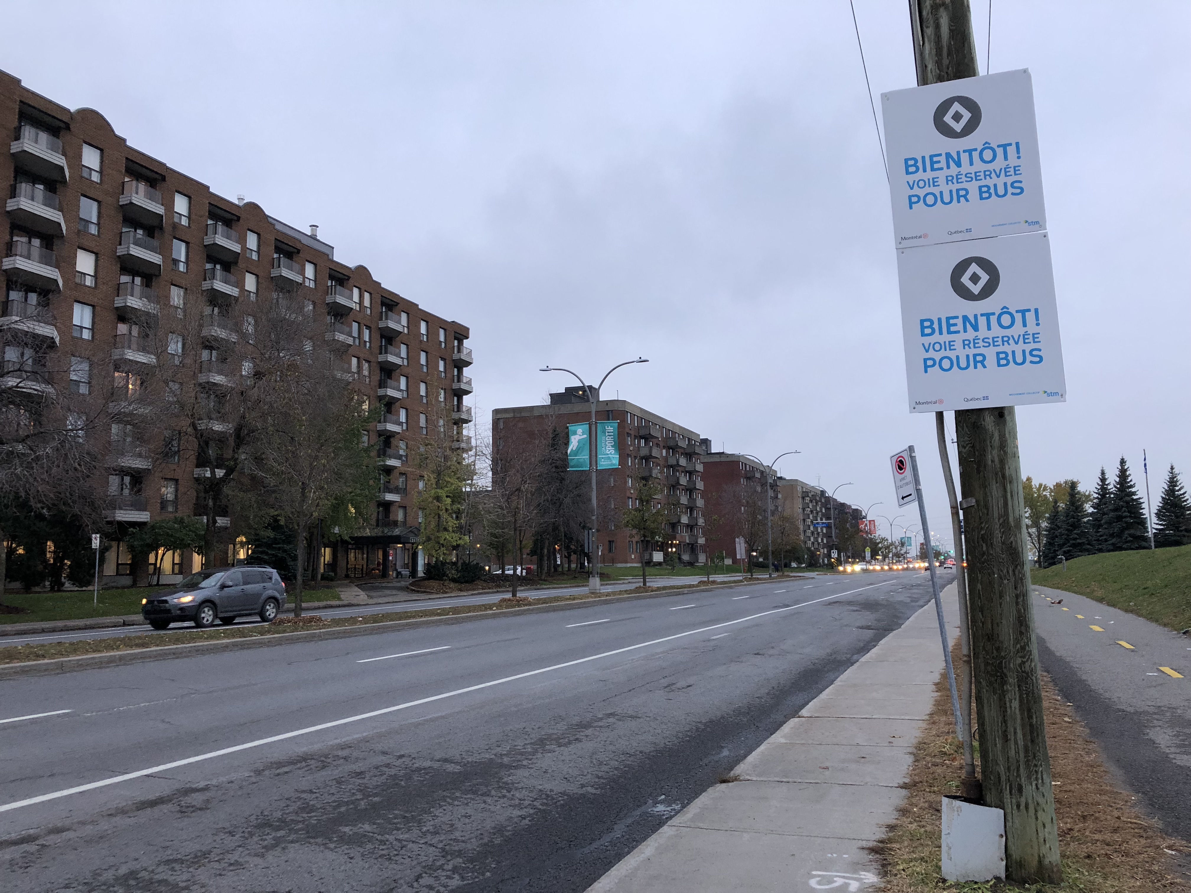 Nouvelle voie réservée aux bus sur Thimens