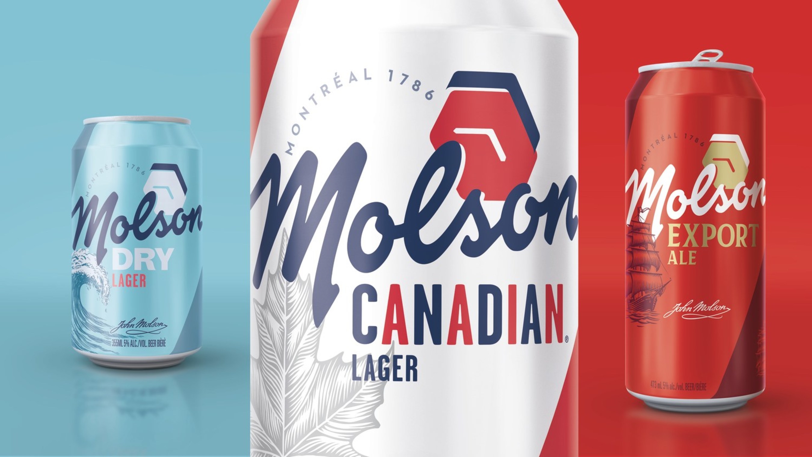 Un nouveau look pour plusieurs bières de Molson