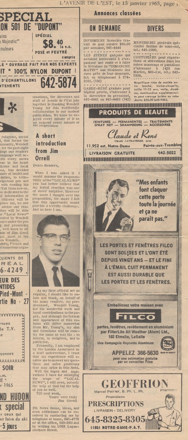 La ministre Rouleau rend hommage à Jim Orrell à l’Assemblée nationale