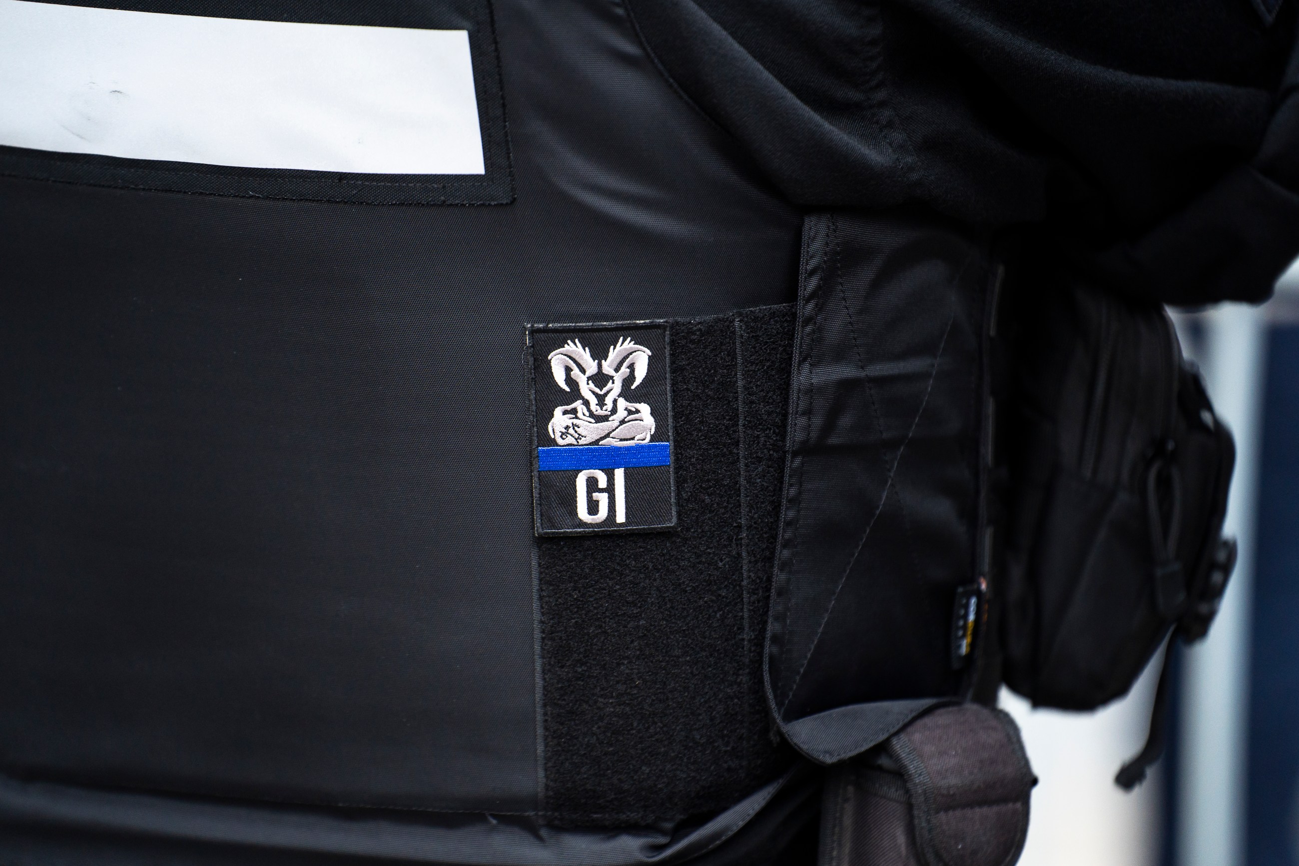 Le symbole controversé de la ligne bleue aperçu au SPVM