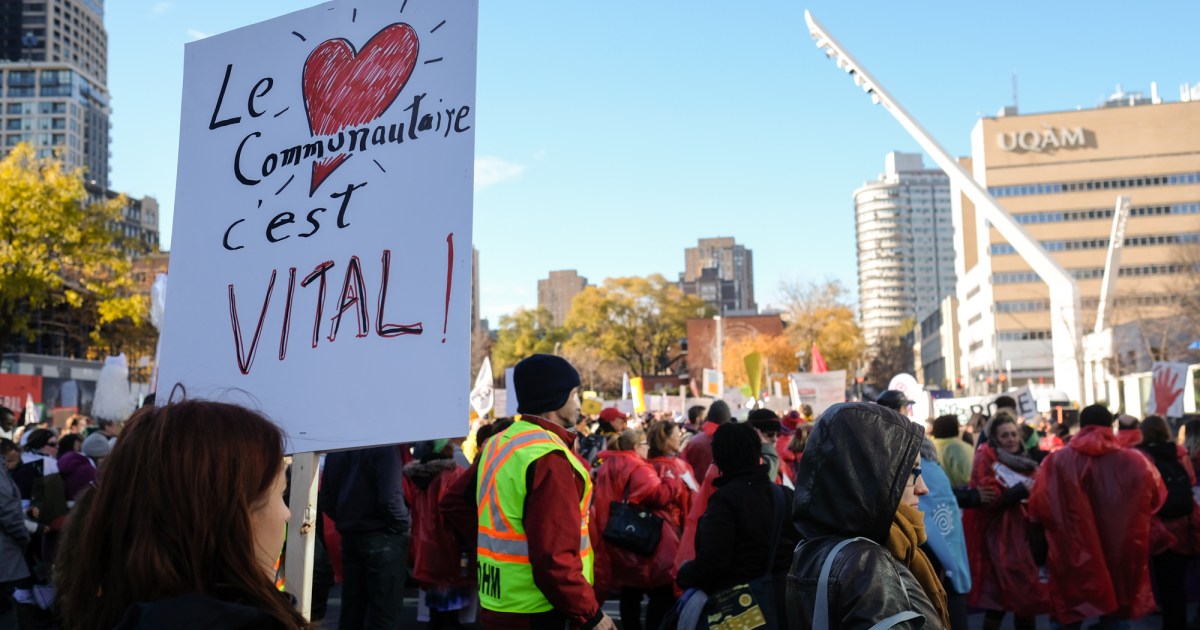 Grève et manifestation du milieu communautaire en février