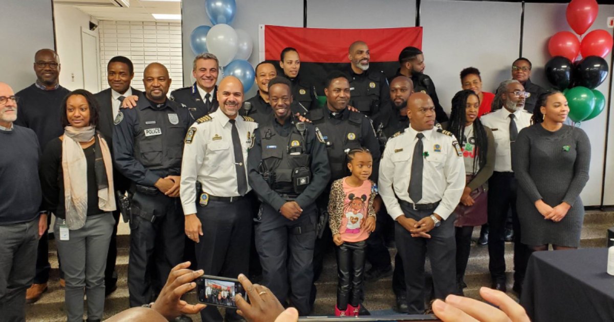 SPVM: des policiers noirs célèbrent leur diversité avec Fady Dagher