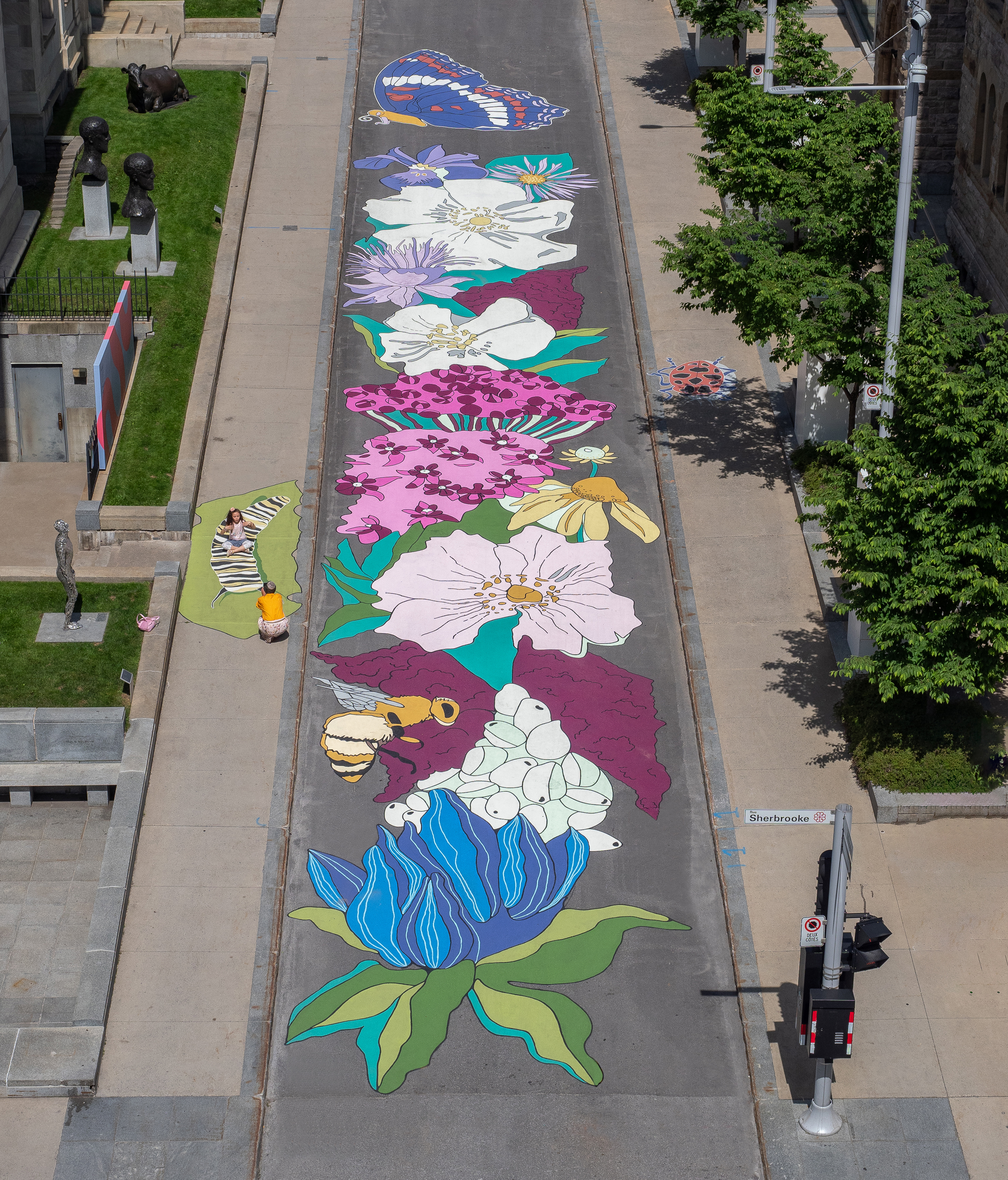 Une fresque honore la biodiversité sur l’avenue du Musée